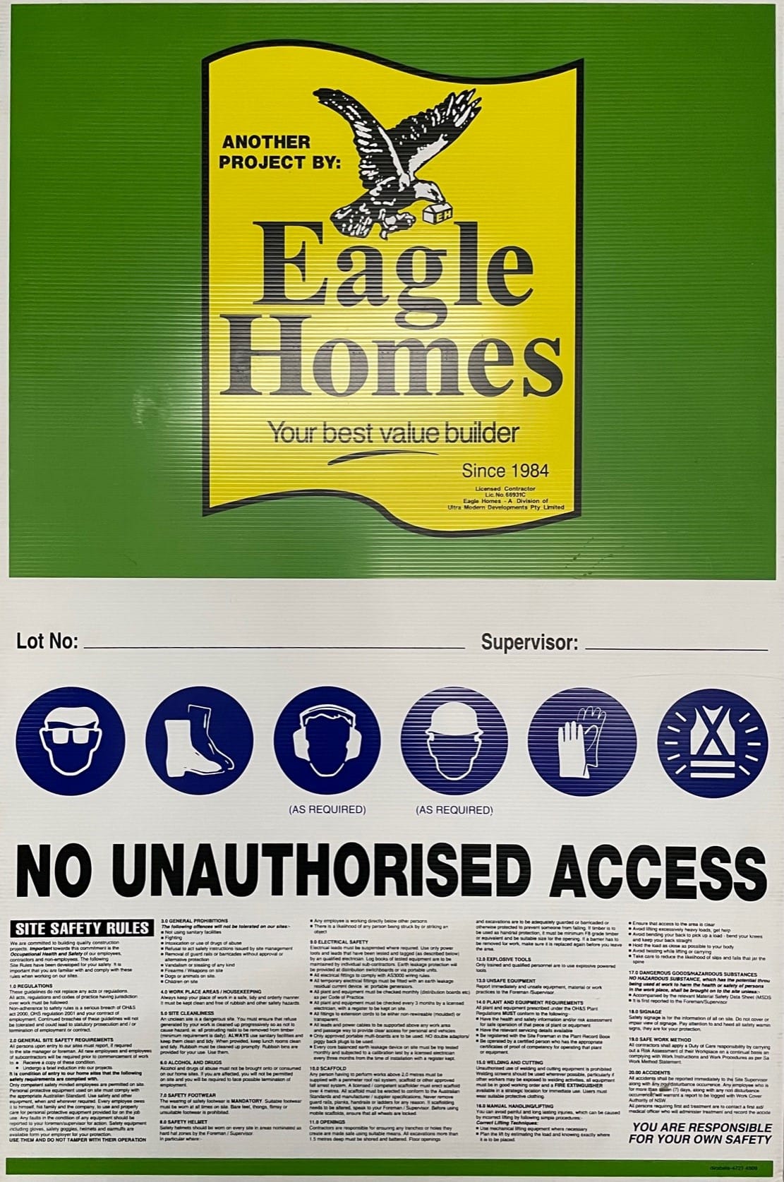 Tradie Promotional and Safety Signage