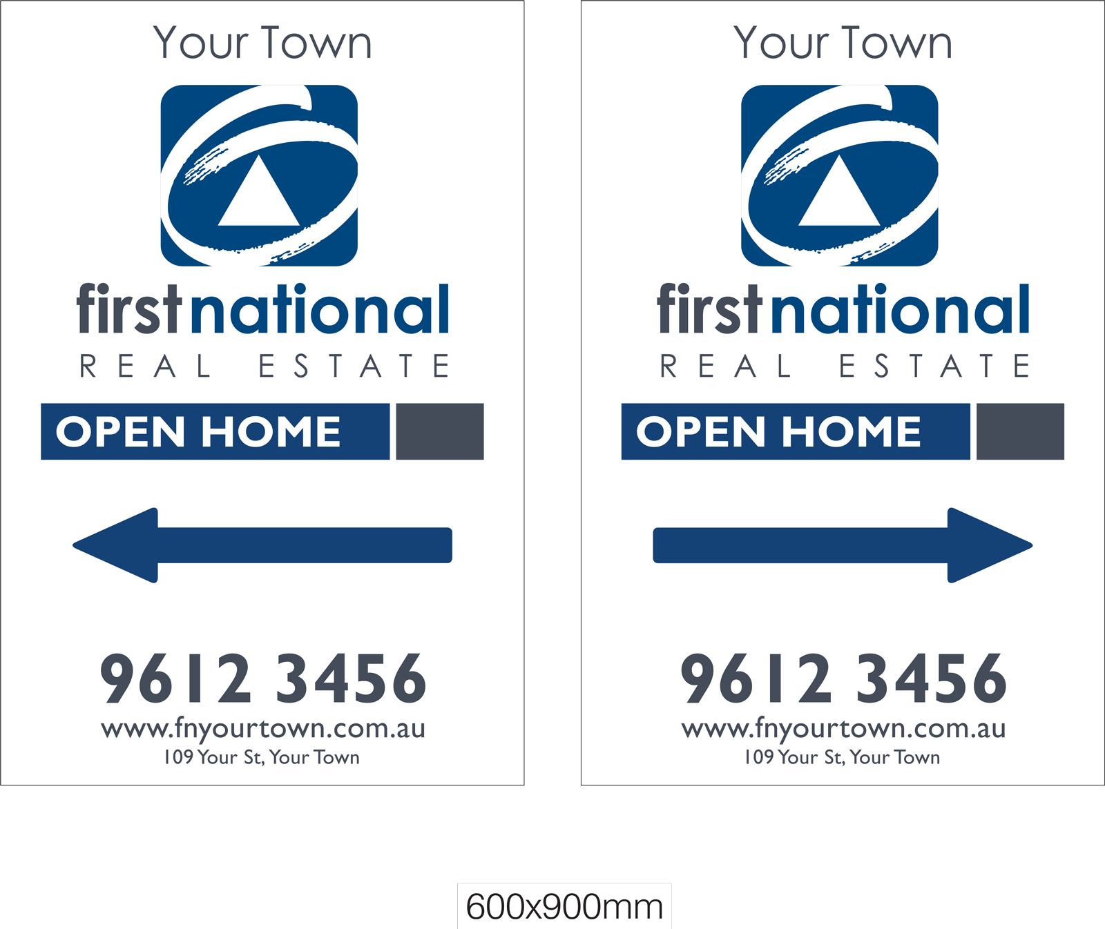 First National Real Estate Signs - Dirabela Promotions