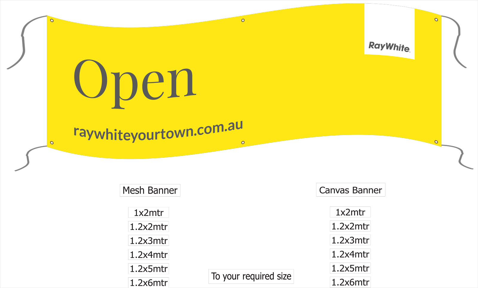 RayWhite Real Estate Signage - Dirabela Promotions